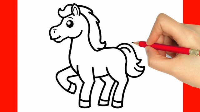 It's super fun for kids to learn how to draw - Super simple horse ...